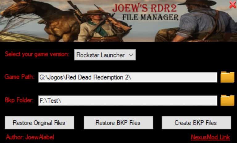 Joew's RDR2 File Manager - Red Dead Redemption 2 Mod