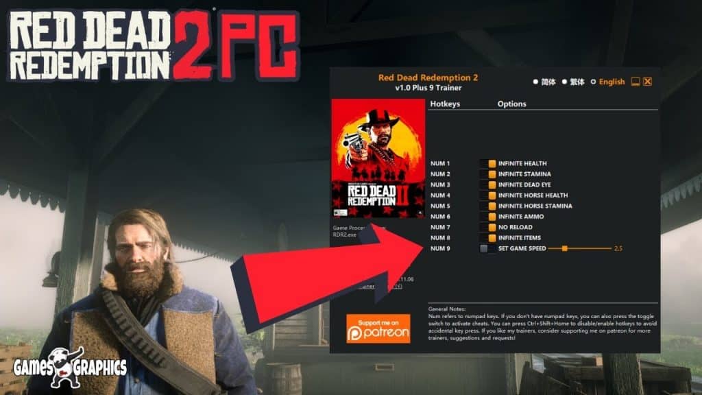 Red Dead Redemption 2 Trainer by FLiNG - Red Dead Redemption 2 Mod