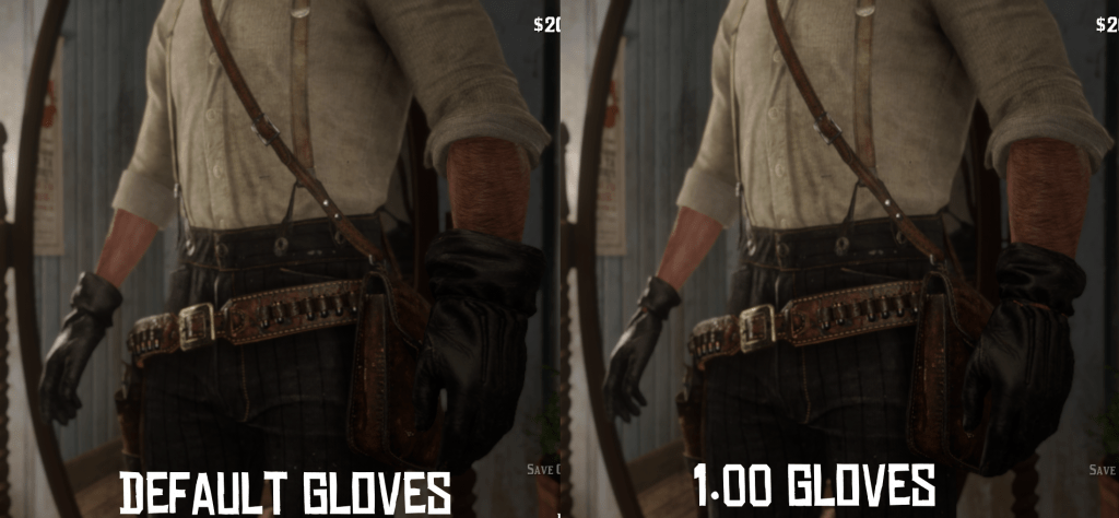 John Marston's 1.00 gloves - Red Dead Redemption 2 Mod