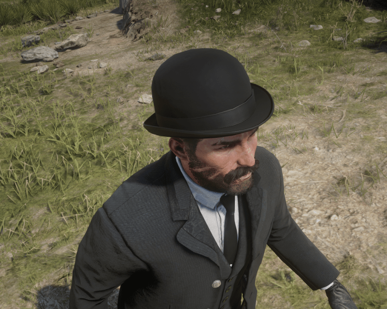 Black Bowler Hat - Red Dead Redemption 2 Mod