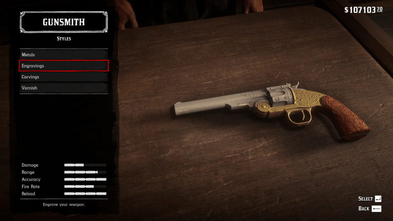 Bounty Hunter Schofield Grip Carving - Red Dead Redemption 2 Mod