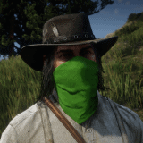 Green and Yellow and a Black Pattern Bandanas - Red Dead Redemption 2 Mod