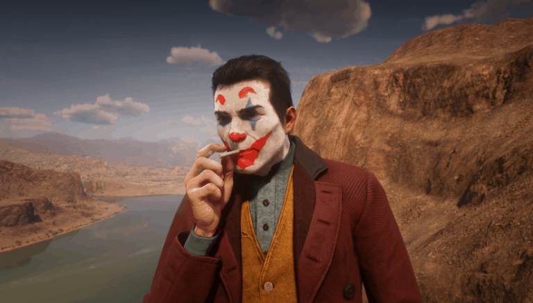 Heath Ledger and Joaquin Phoenix joker for John - Red Dead Redemption 2 Mod