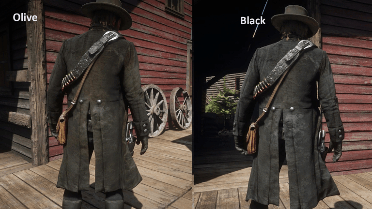 Worn Shotgun jacket Black or Olive - Red Dead Redemption 2 Mod