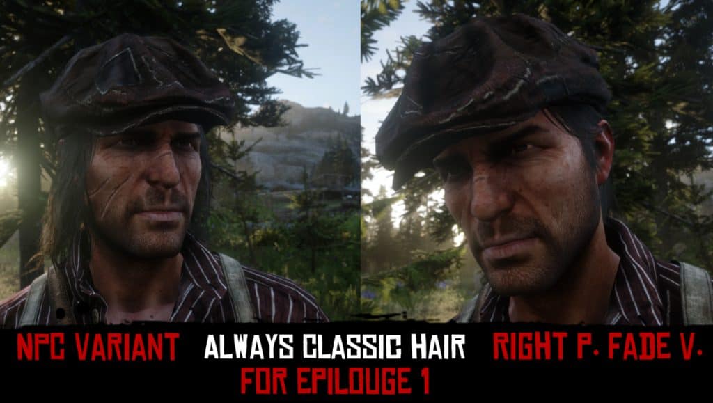 Always Classic Hair For Epilogue 1 (2 Variants) - Red Dead Redemption 2 Mod