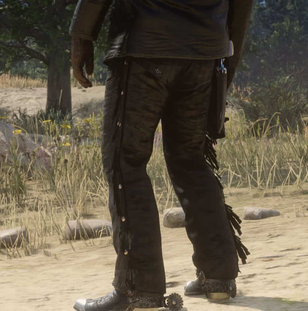 Black Gunslinger jacket and fringed chaps - Red Dead Redemption 2 Mod