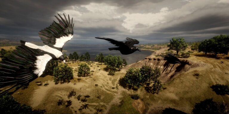 Australian Magpie and Raven - Red Dead Redemption 2 Mod