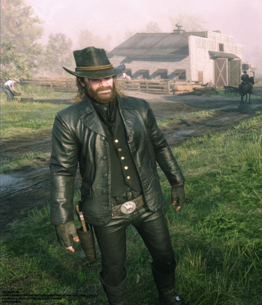 Black Leather Jacket and Pants v1.0 - Red Dead Redemption 2 Mod